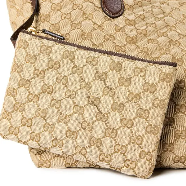 Gucci Monogrammed Canvas Tote Bag