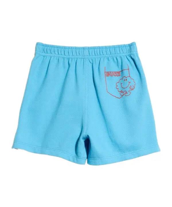 Gucci Baby Cotton Shorts With Embroidery