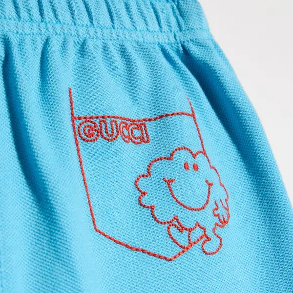 Gucci Baby Cotton Shorts With Embroidery