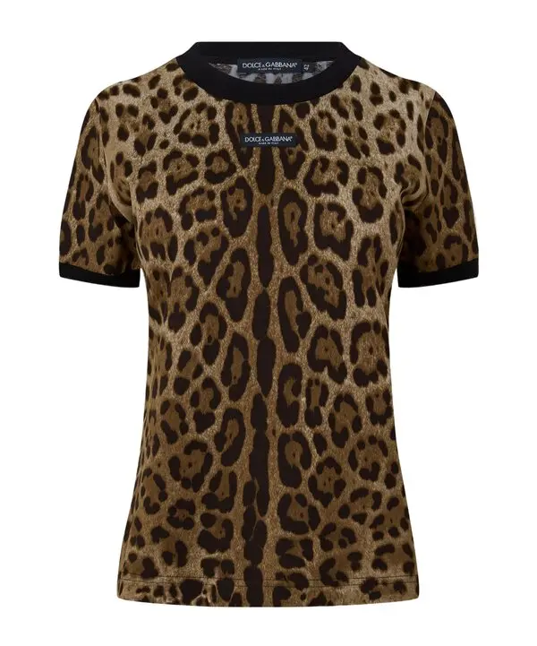 Dolce & Gabbana Leopard Print Short-sleeve Top - No