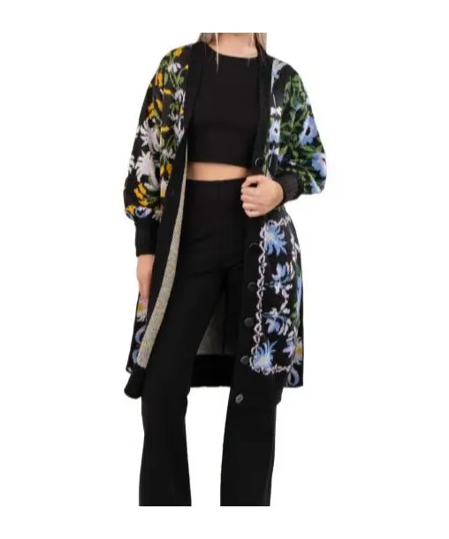 Farm Rio Long-sleeve Knit Top