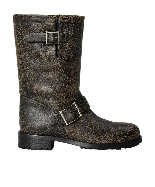 JIMMY CHOO Mid-calf Biker Boots
