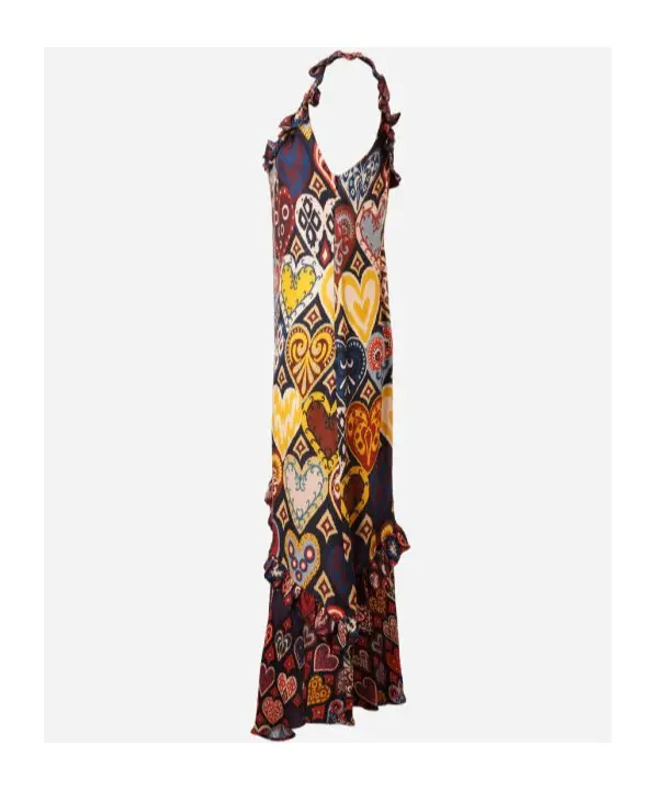Farm Rio Hearts Ikat Maxi Dress