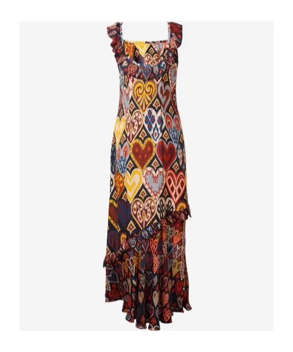 Farm Rio Hearts Ikat Maxi Dress