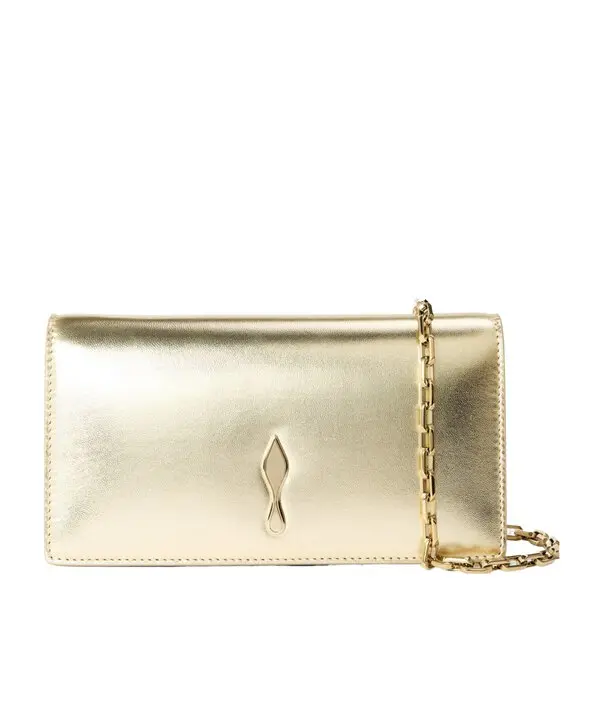 CHRISTIAN LOUBOUTIN Suede Clutch - Nude