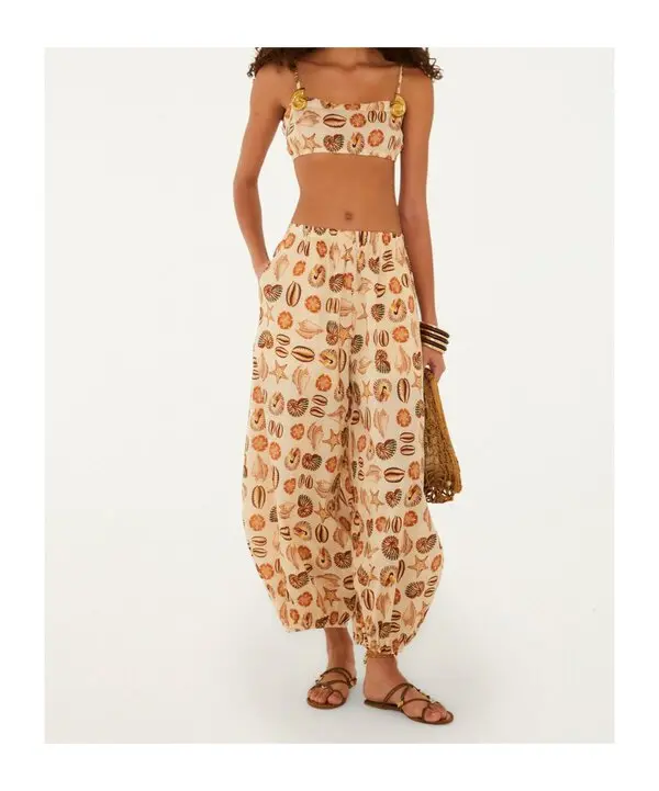 Farm Rio Sand Marine Shells Balloon Pants - Marineshellssand