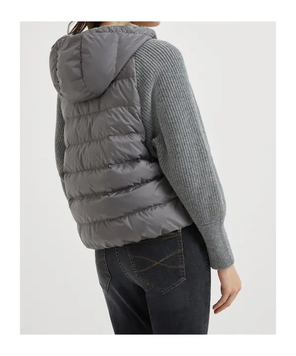 Brunello Cucinelli Padded Jacket With Ribbed Cuffs