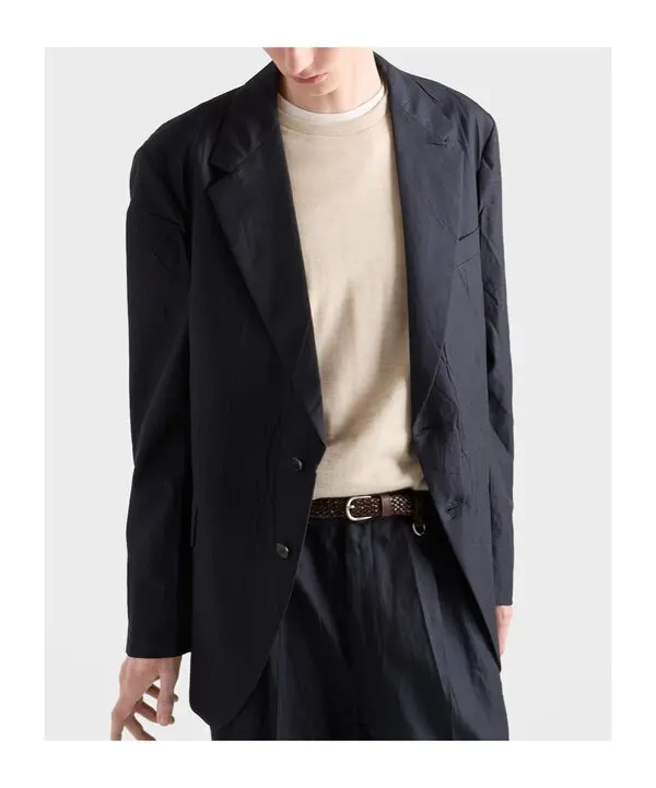 Prada Single-breasted Cotton And Silk Jacket