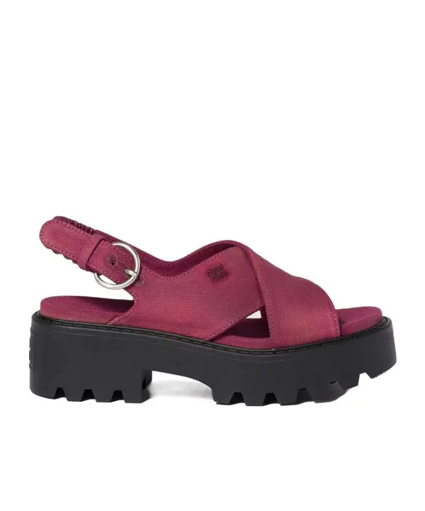 Miu Miu Gabardine Platform Sandals