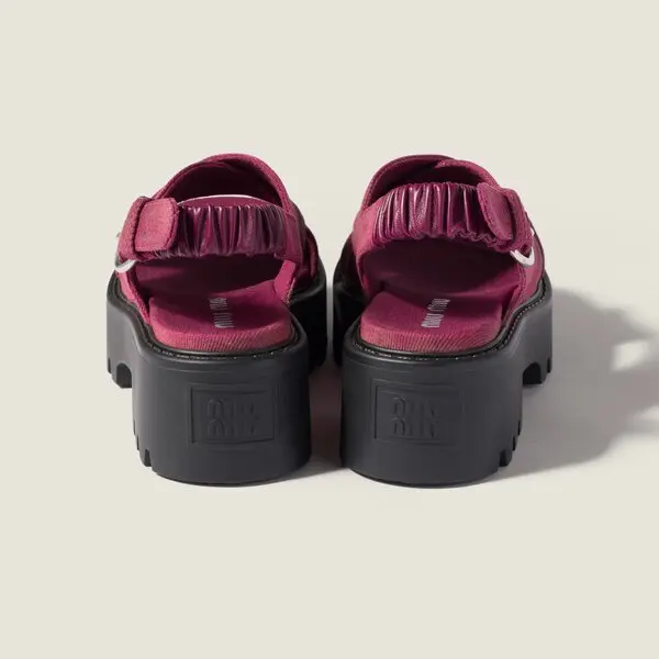 Miu Miu Gabardine Platform Sandals