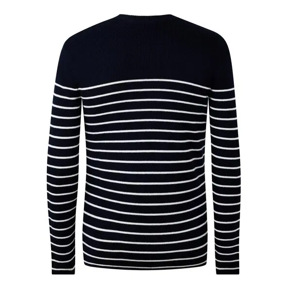 Dolce & Gabbana Striped Knit Jumper With Button Detail - Black