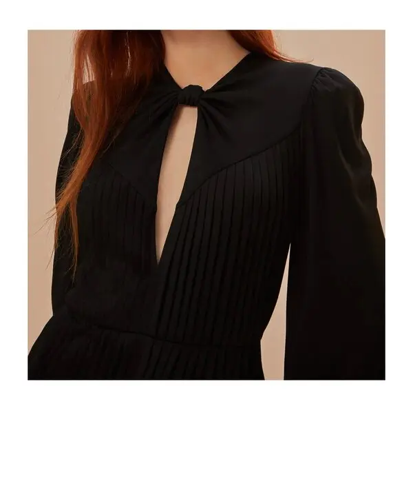 Farm Rio Pleated Keyhole Jumpsuit