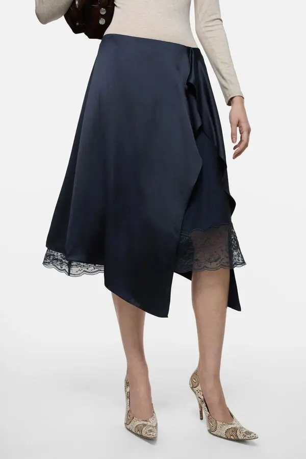Acne Studios Layered Satin Skirt