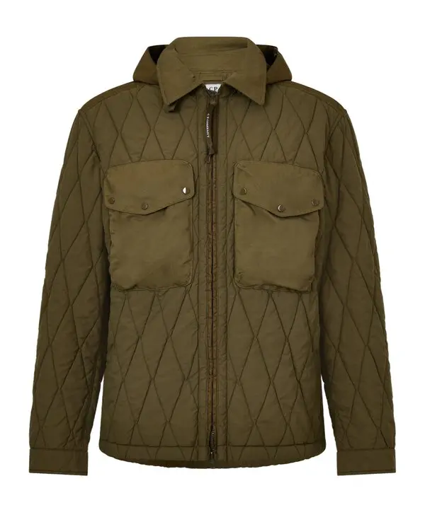 C.P. COMPANY Quilted Zip-up Jacket With Goggles