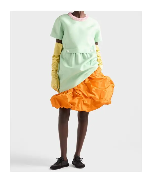 Prada Technical Taffeta Skirt - Orange
