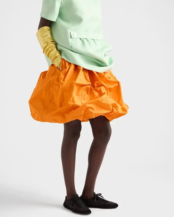 Prada Technical Taffeta Skirt - Orange