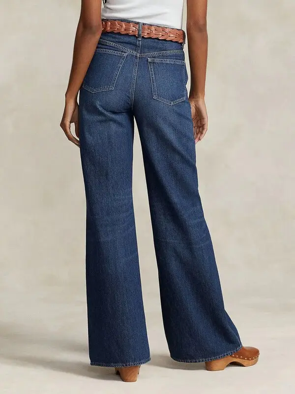 Polo Ralph Lauren Whiskered Effect Wide-leg Jeans
