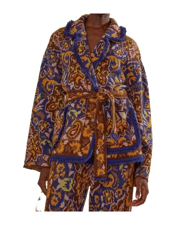 Farm Rio Knitted Graphic Blazer