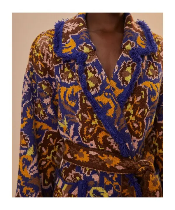 Farm Rio Knitted Graphic Blazer