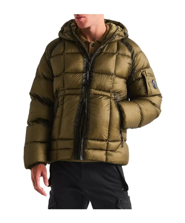 C.P. COMPANY Quilted Hooded Down Puffer Jacket