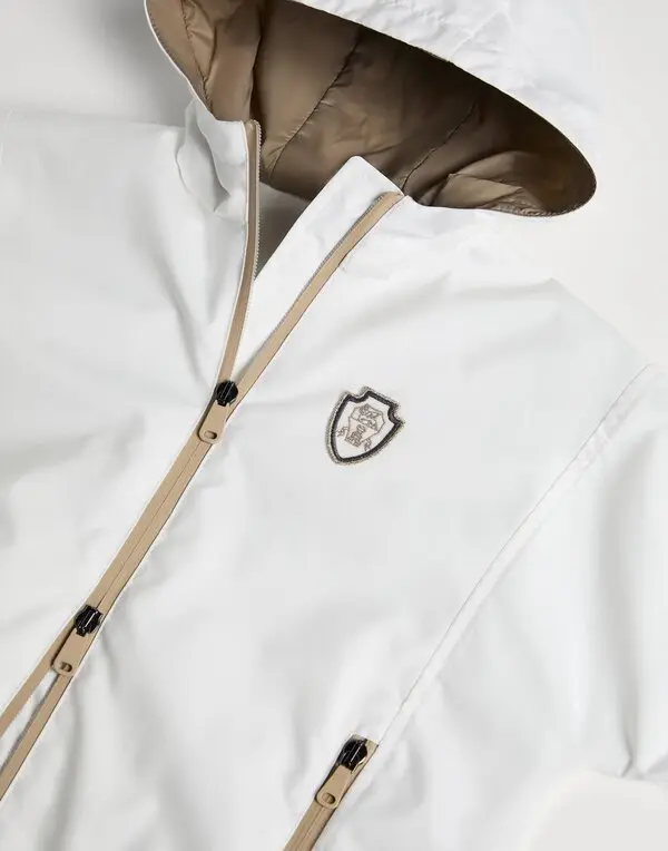 Brunello Cucinelli Crest Logo Embroidered Zip-up Hooded Jacket