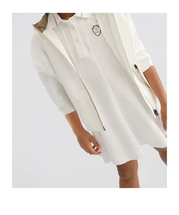 Brunello Cucinelli Crest Logo Embroidered Zip-up Hooded Jacket