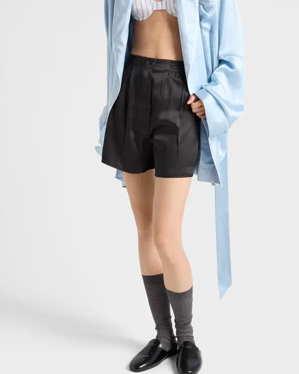 Prada Vintage Look Satin Shorts