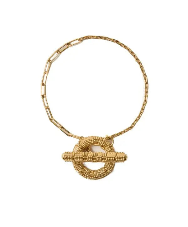 Burberry Check Granulation T-bar Bracelet