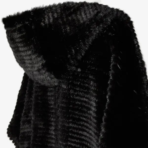 Fendi Mink Fur Poncho - Black