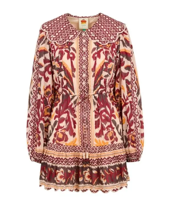 Farm Rio Long Sleeve Printed Dress