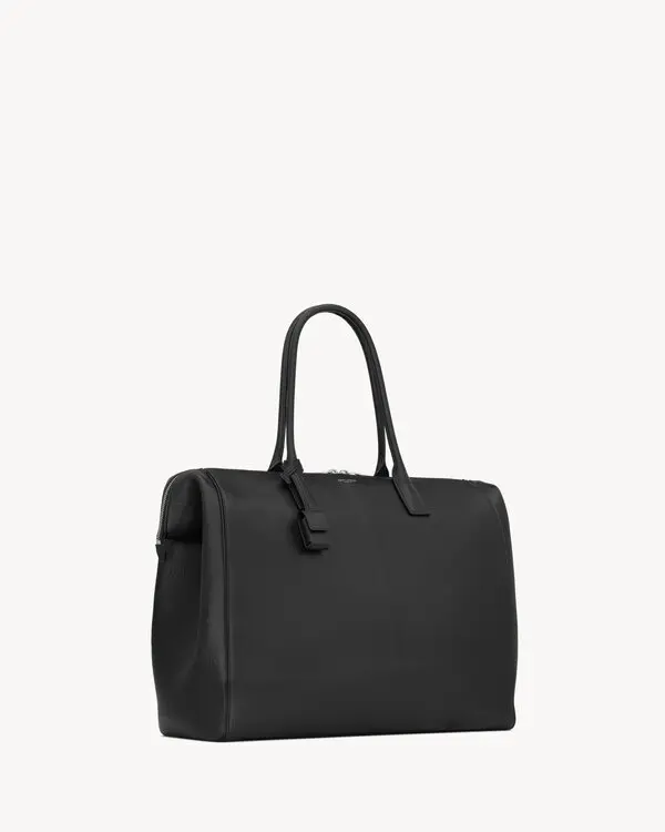 Saint Laurent North/south Doctor Bag In Grained Leather