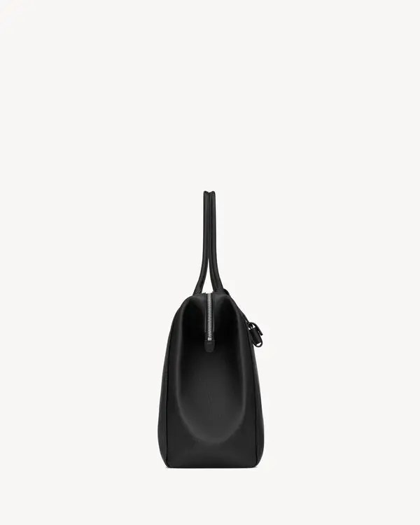 Saint Laurent North/south Doctor Bag In Grained Leather