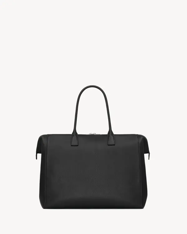 Saint Laurent North/south Doctor Bag In Grained Leather