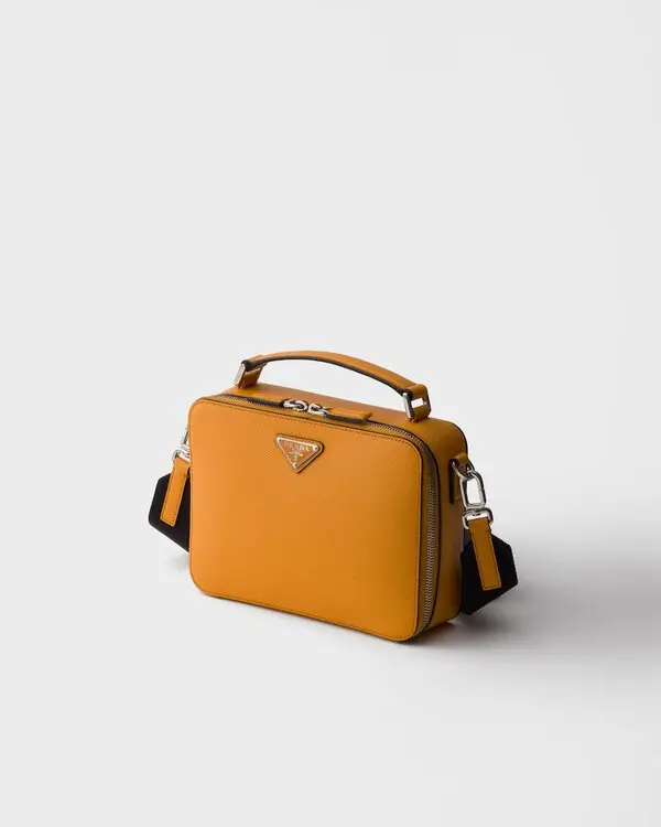 Prada Brique Medium Saffiano Leather Bag