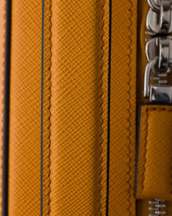 Prada Brique Medium Saffiano Leather Bag