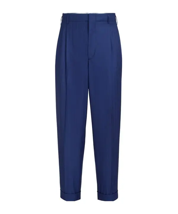Brunello Cucinelli Chalk-stripe Pleated Trousers