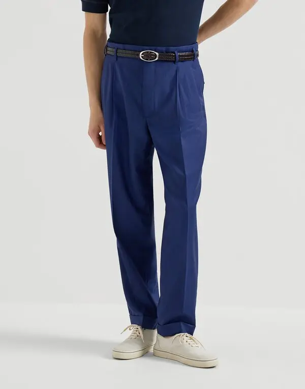 Brunello Cucinelli Chalk-stripe Pleated Trousers