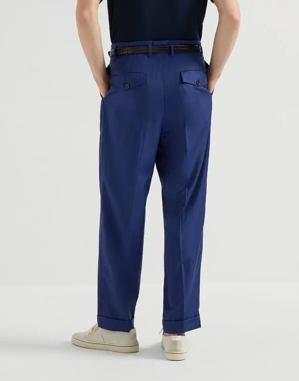 Brunello Cucinelli Chalk-stripe Pleated Trousers