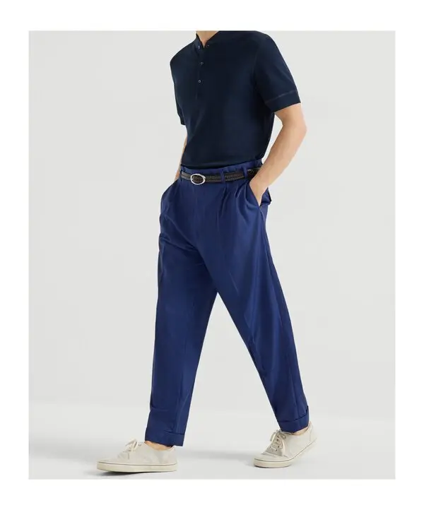 Brunello Cucinelli Chalk-stripe Pleated Trousers