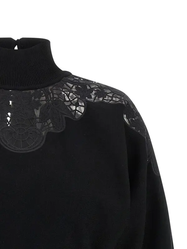 TWINSET Lace-paneled High-neck Jumper