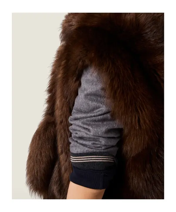 Miu Miu Shearling Vest With Tassels