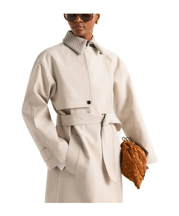 Bottega Veneta Mid-length Stand-collar Trench Coat