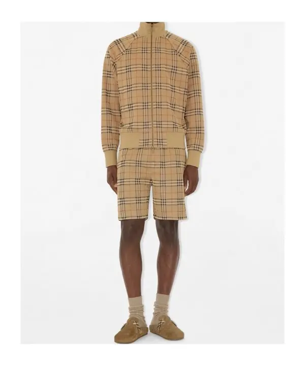 Burberry Checked Elasticated Waistband Jersey Shorts