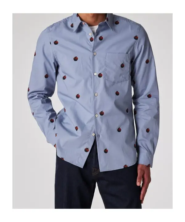 Paul Smith Tomato-print Poplin Shirt