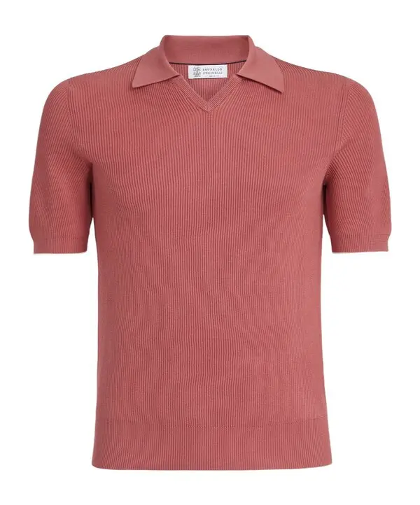 Brunello Cucinelli Ribbed Polo Shirt