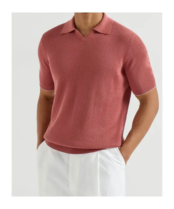 Brunello Cucinelli Ribbed Polo Shirt
