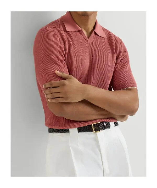 Brunello Cucinelli Ribbed Polo Shirt