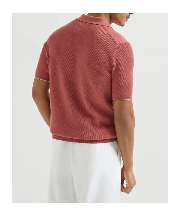 Brunello Cucinelli Ribbed Polo Shirt