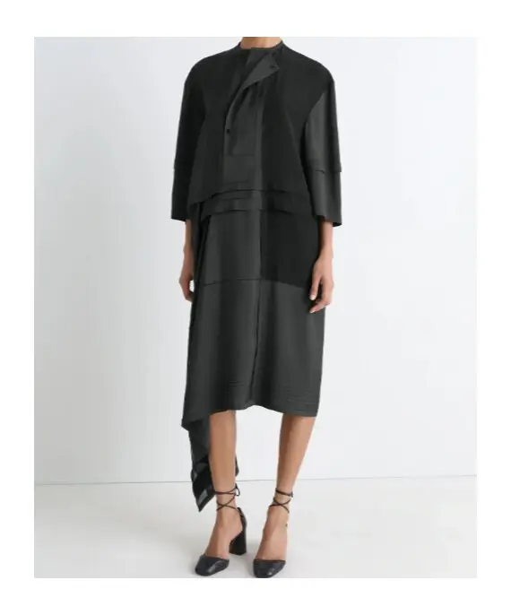 LEMAIRE Asymmetrical Pleated Blouse Dress
