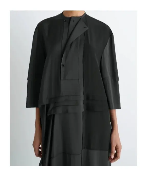 LEMAIRE Asymmetrical Pleated Blouse Dress